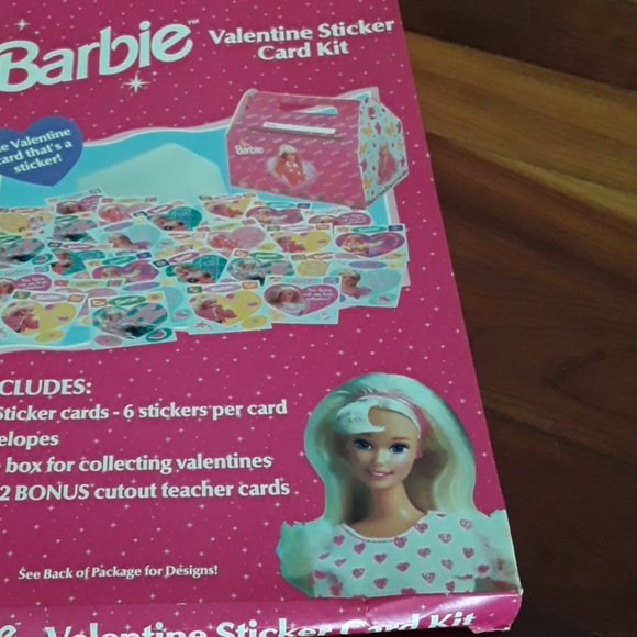 Barbie | Accents | Barbie Valentine Sticker Card Kit Vintage | Poshmark